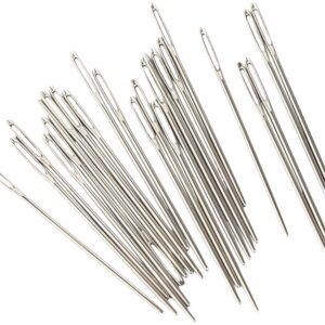 meher enterprises eye sewing needles, sewing needles, stainless steel embroidery thread needle, handmade yarn knitting needles leather needle (10, 2.25)