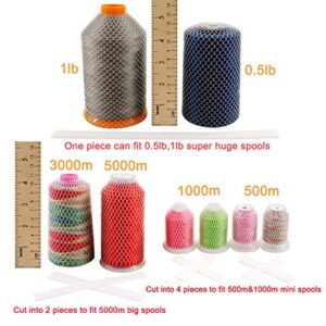 New brothread 100pcs Thread Net Spool Saver for Different Sizes of Embroidery Sewing Quilting and Serger Thread Spools/Cones - 9.8" (25cm) Long Each Piece