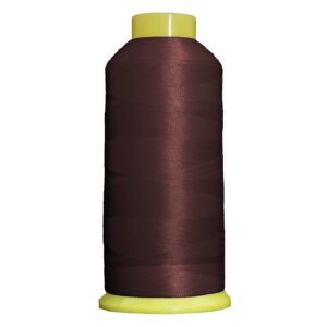 threadart large 5000m cones polyester machine embroidery thread | huge 5000m (5500 yard) cones 40wt | for brother janome bernina embroidery & sewing machines | no. 394 - dk maroon