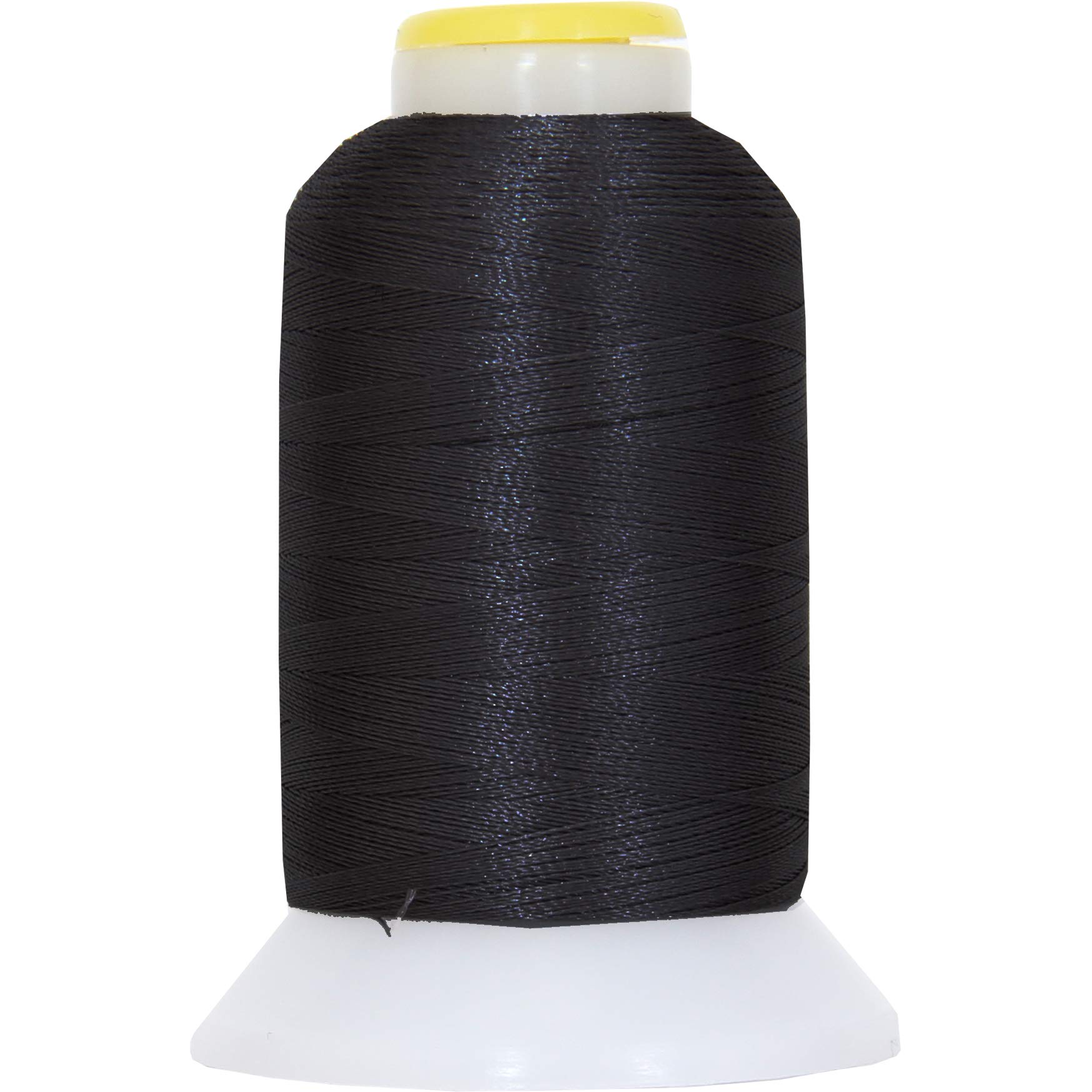 Threadart 60 Weight Micro Embroidery Thread | Fine Line Lettering & Bobbin Thread | 1000m Spools - 30 Colors Available - Black