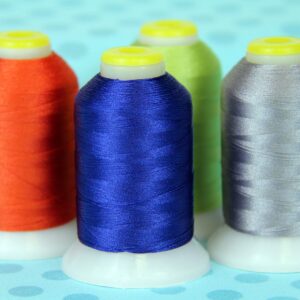 Threadart 60 Weight Micro Embroidery Thread | Fine Line Lettering & Bobbin Thread | 1000m Spools - 30 Colors Available - Black