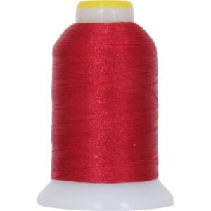 threadart 60 weight micro embroidery thread | fine line lettering & bobbin thread | 1000m spools - 30 colors available - christmas red