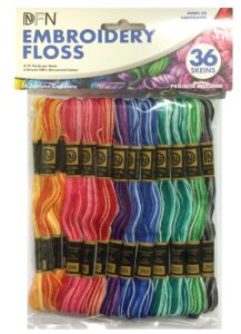 janlynn variegated embroidery floss pack, 9.5 x 6.25 x 0.5