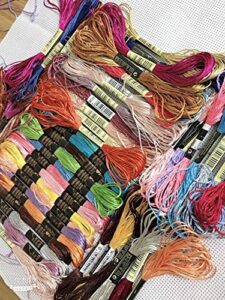 lmd oneroom 100 pieces silk embroidery/silk cross stitch thread/common color silk thread/s hand embroidery embroider