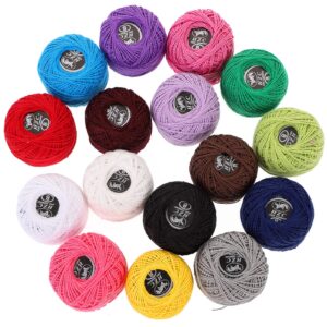 beavorty embroidery floss 16 roll embroidery thread floss set rainbow color cross threads sewing thread wool cotton line sewing craft art supplies (random color) friendship bracelets