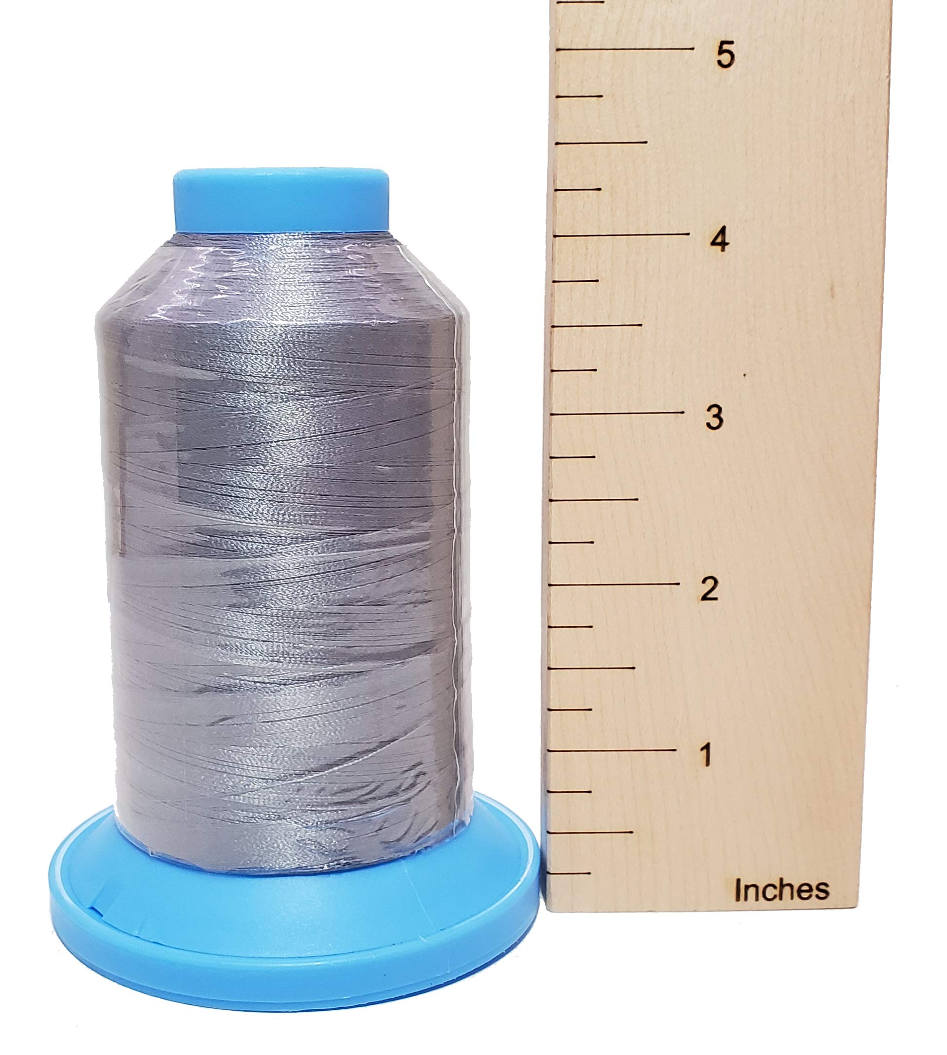 Robison-Anton 2 Ply Super Bright Polyester Embroidery Thread, 40Wt/120D/5500 yd, Silvery Gray