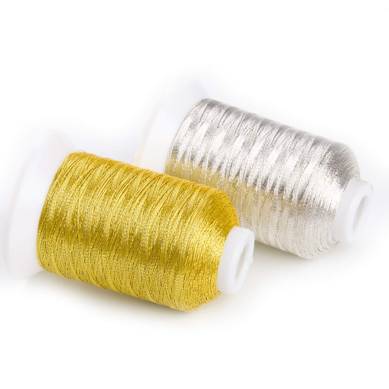 Simthread Embroidery Machine Thread 550 Yards 40 Brother Colors and 2 Metallic Thread Gold&Silver Colors for Embroidery and Sewing