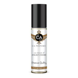 ca perfume impression of angel's share for women & men replica fragrance body oil dupes alcohol-free essential aromatherapy sample travel size concentrated long lasting attar roll-on 0.3 fl oz/10ml