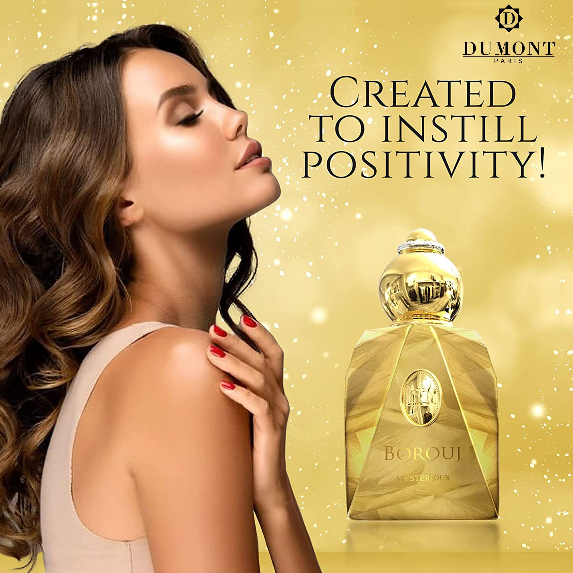 Dumont BOROUJ Mysterious - 85 ml - Alternative to Body Spray for Women & Men - Unisex Fragrances - More Concentrated Replacement for Cologne - Musk with Aromatic Floral & Amber Notes