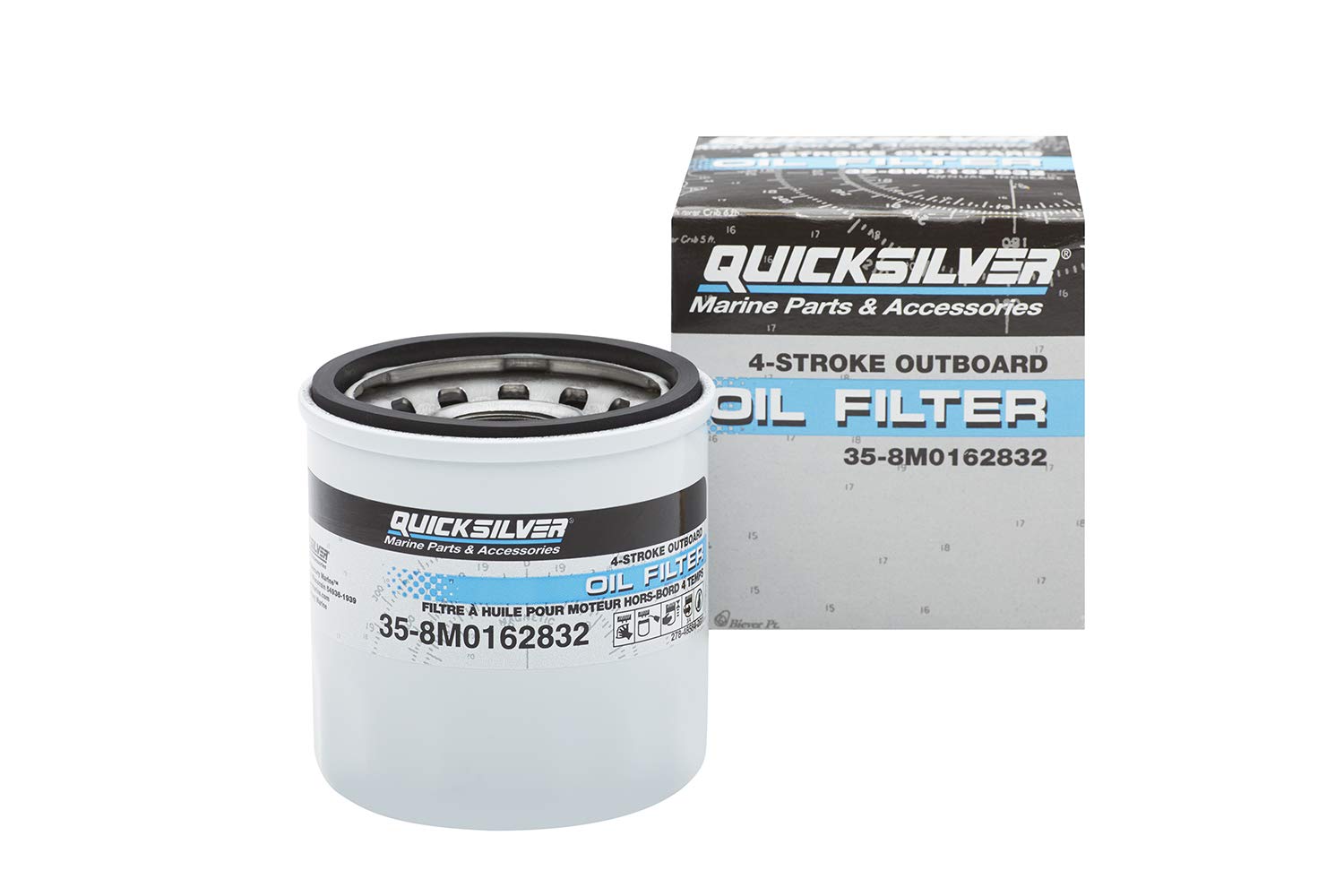 Quicksilver by Mercury Marine 8M0162832 Oil Filter for Select Mercury 9.9-30hp Outboards