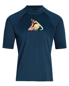 kanu surf men's mercury upf 50+ short sleeve sun protective rashguard swim shirt, infinite navy, xx-large