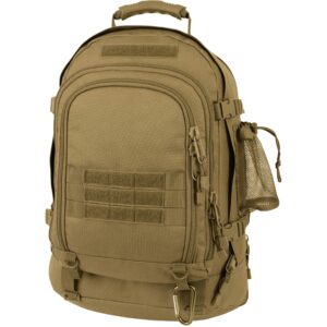 mercury tactical gear code alpha tac pac expandable 3-day backpack with hydrapak 3l hydration system, coyote brown, one size