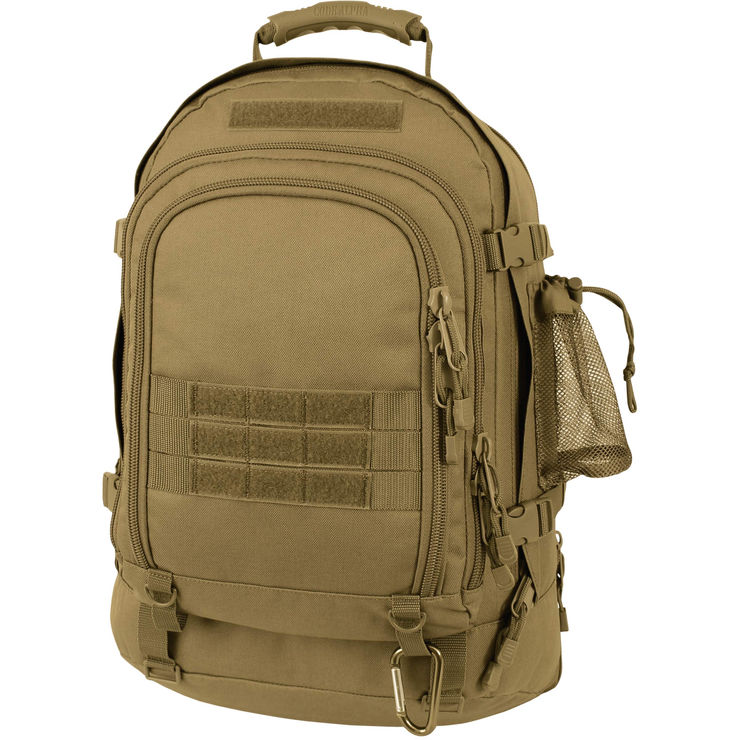 Mercury Tactical Gear Code Alpha TAC PAC Expandable 3-Day Backpack with Hydrapak 3L Hydration System, Coyote Brown, One Size