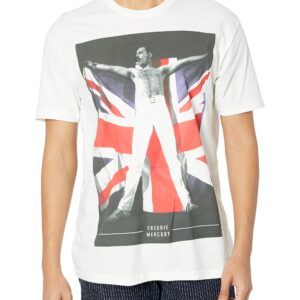 Bravado Men's Freddie Mercury Freddie Flag T-Shirt, White, Small