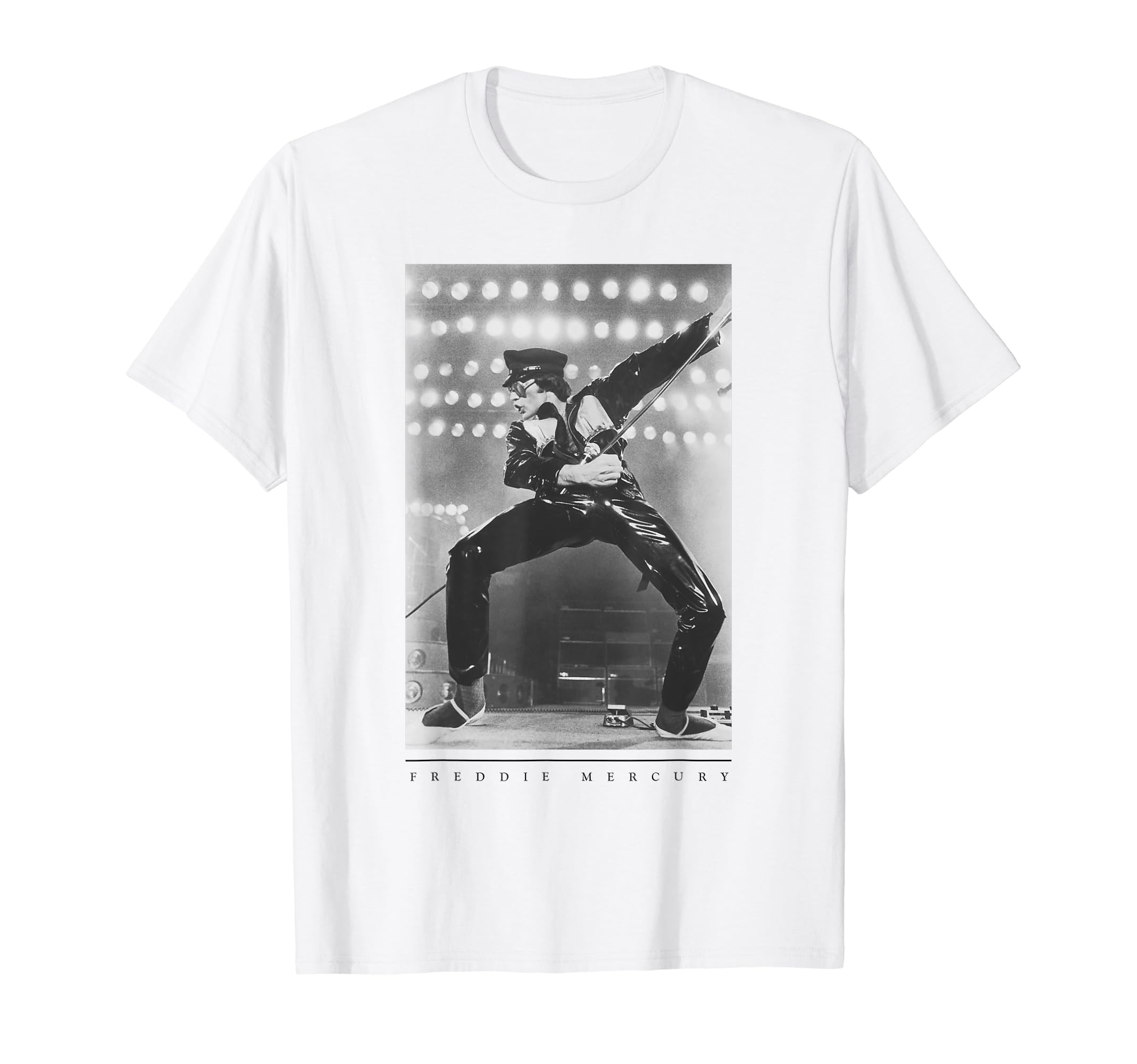 Freddie Mercury Official B&W Lights Icon T-Shirt