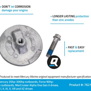 Quicksilver 76214Q5 Aluminum Anode Plate for Mercury Mariner Force and MerCruiser Anti-ventilation Plate