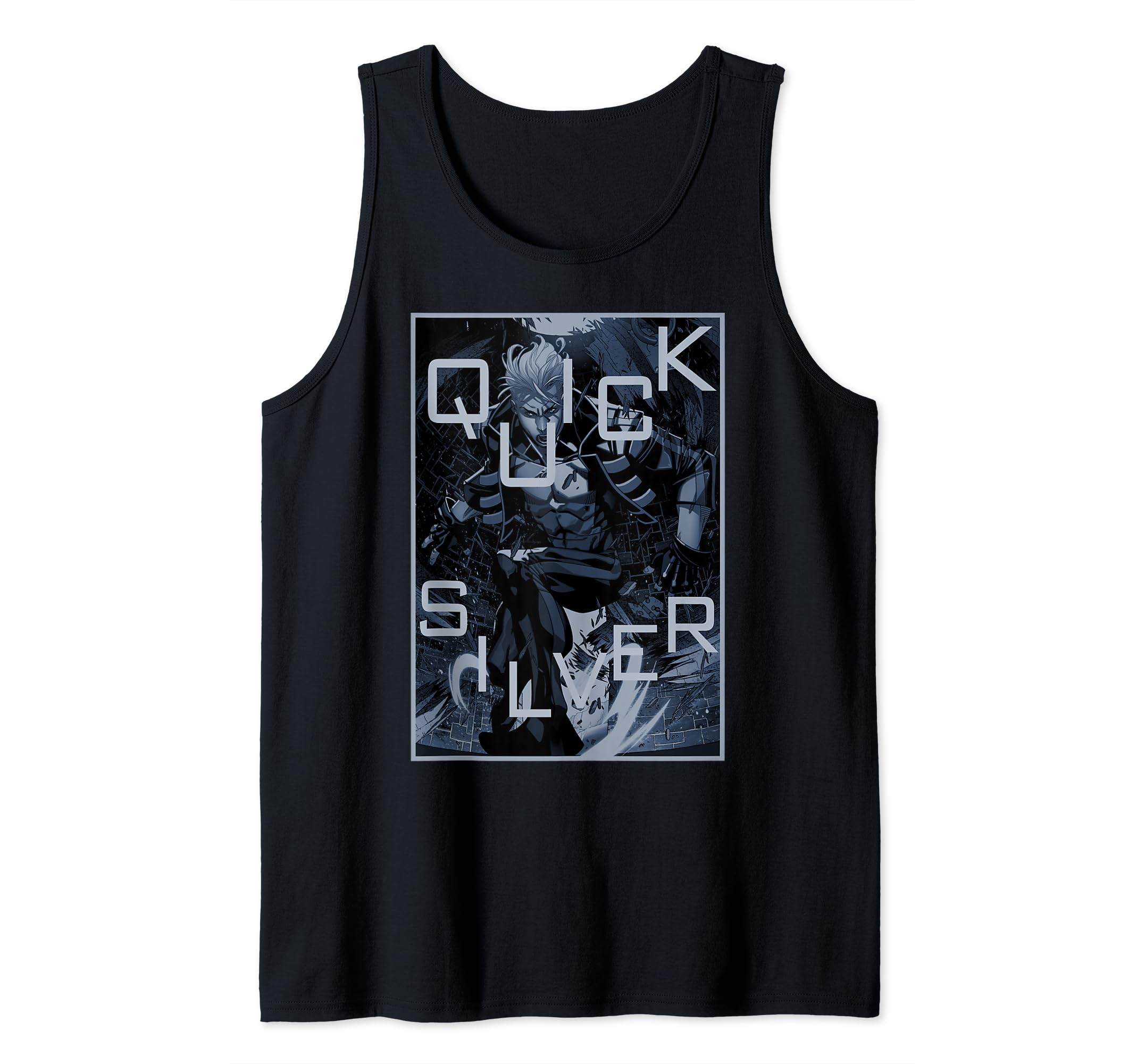 Marvel Quicksilver Blue Hue Action Poster Tank Top