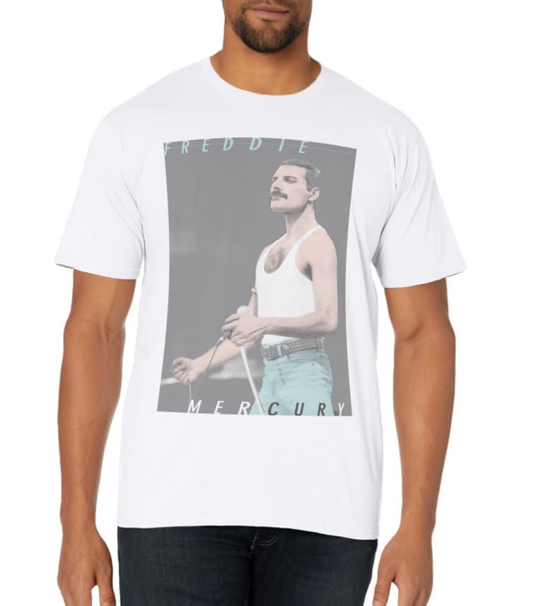 Freddie Mercury Official Blue Jeans Live Icon T-Shirt