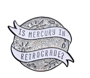 mercury retrograde cute glitter horoscope astrology enamel pin