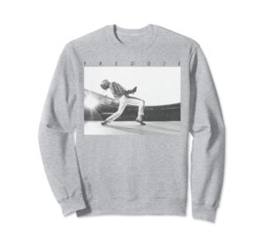 freddie mercury official howl b&w photo sweatshirt