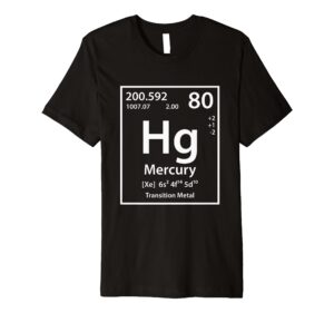 mercury periodic table of elements t-shirt