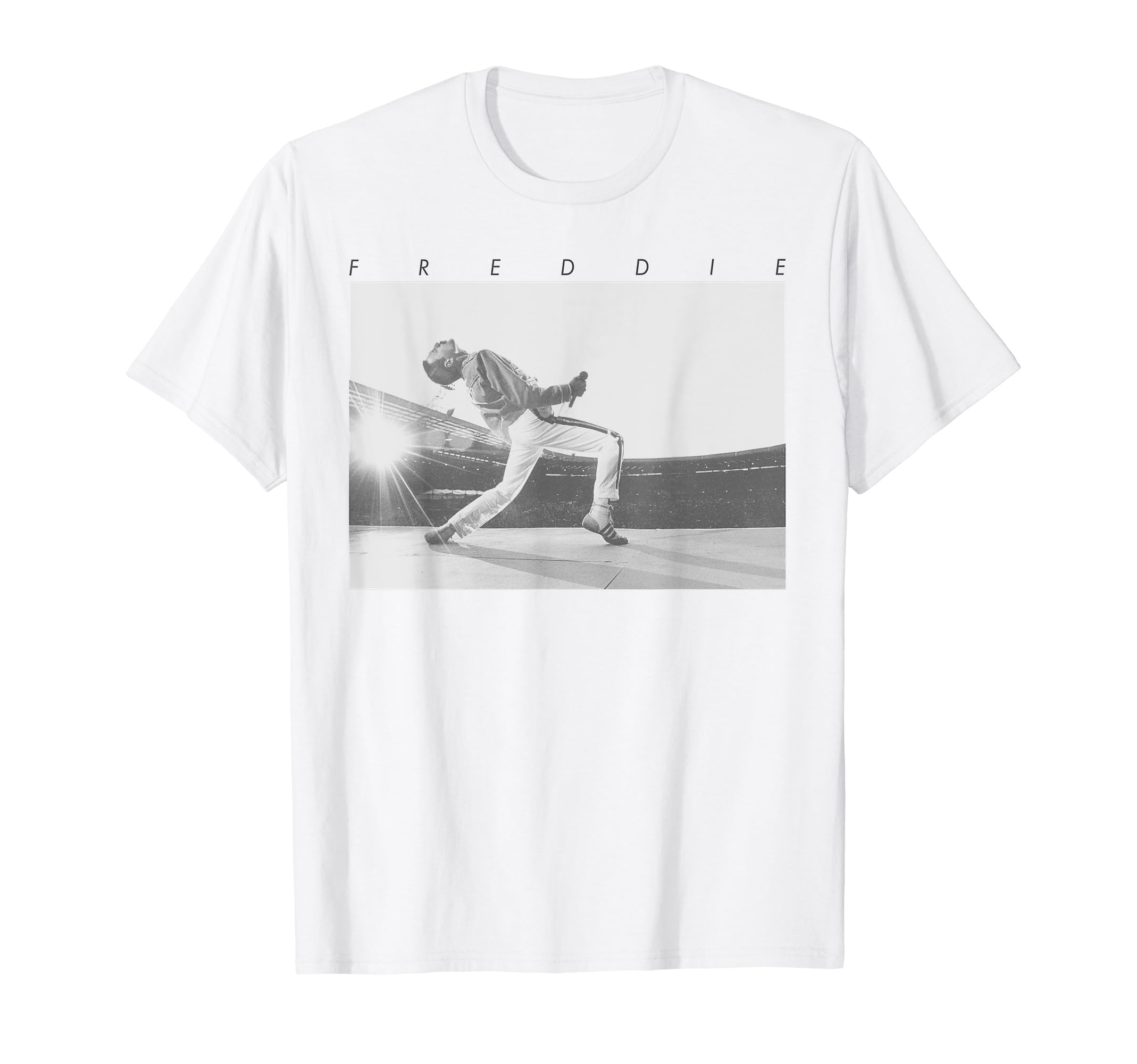 Freddie Mercury Official Howl Stage Icon B&W Photo T-Shirt