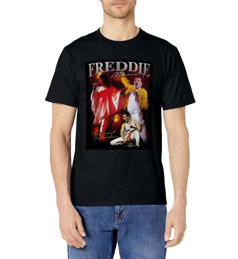 Freddie Mercury Official The Great Pretender Homage T-Shirt