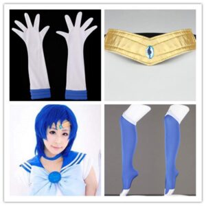 US size Women's Sailor Mercury Cosplay Costumes Mercury skirt suit (Female M)