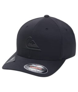 quiksilver mens amped up hat, true black, small-medium us