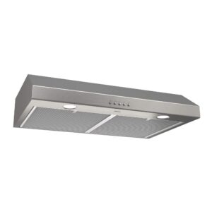 broan-nutone bcsq130ss three-speed glacier under-cabinet range hood with led lights ada capable, 1.5 sones, 375 max blower cfm, 30-inch, stainless steel