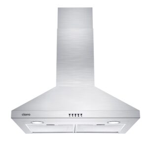 ciarra range hood 30 inch wall mount 450 cfm ductless range hood vent for kitchen hood in stainless steel cas75206p