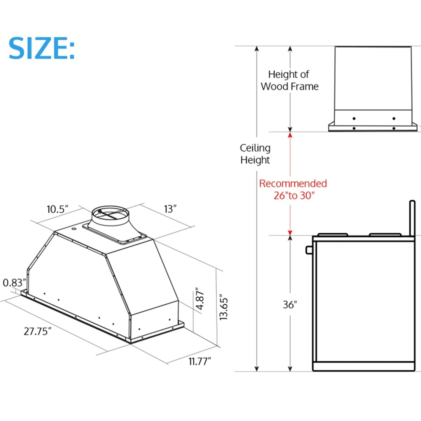 IKTCH New 30" Range Hood Insert, 900 CFM Ducted/Ductless Range Hood with 4 Speed Fan, White Stainless Steel & Tempered Glass Range Hood 30 inch with Gesture Sensing&Touch Control Making life Smarter