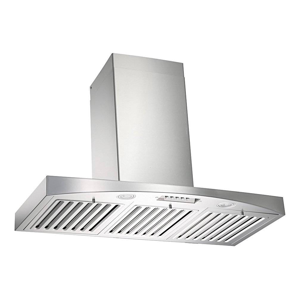 KOBE RA3836SQB-WM-5 Deluxe 36" Wall Mount Range Hood, 3-Speed, 700 CFM, LED Lights, Baffle Filters, Stainless steel