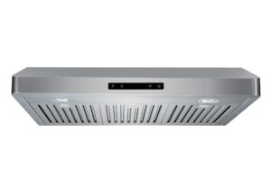 roxon 860 cfm centrifugal blower type motor (high grade) 30 inches under cabinet range hood kitchen exhaust fan stainless steel rxn-u12bsn-30