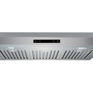 ROXON 860 CFM Centrifugal Blower Type Motor (High Grade) 30 Inches Under Cabinet Range Hood Kitchen Exhaust Fan Stainless Steel RXN-U12BSN-30