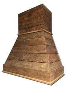 30" castlewood rustic shiplap chimney range hood - brown (42-1/2" h | 31" w | 20-3/8" d) (no ventilator/liner)