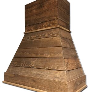 30" Castlewood Rustic Shiplap Chimney Range Hood - Brown (42-1/2" H | 31" W | 20-3/8" D) (No Ventilator/Liner)