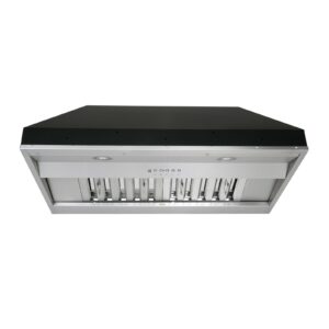 kobe range hoods in2636sqb-650-5a insert range hood, 36-inch, stainless steel