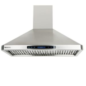 xtremeair px02-w30, 30" wide, led lights, baffle filters w/grease drain tunnel, 1.0mm non-magnetic stainless steel seamless body, wall mount range hood