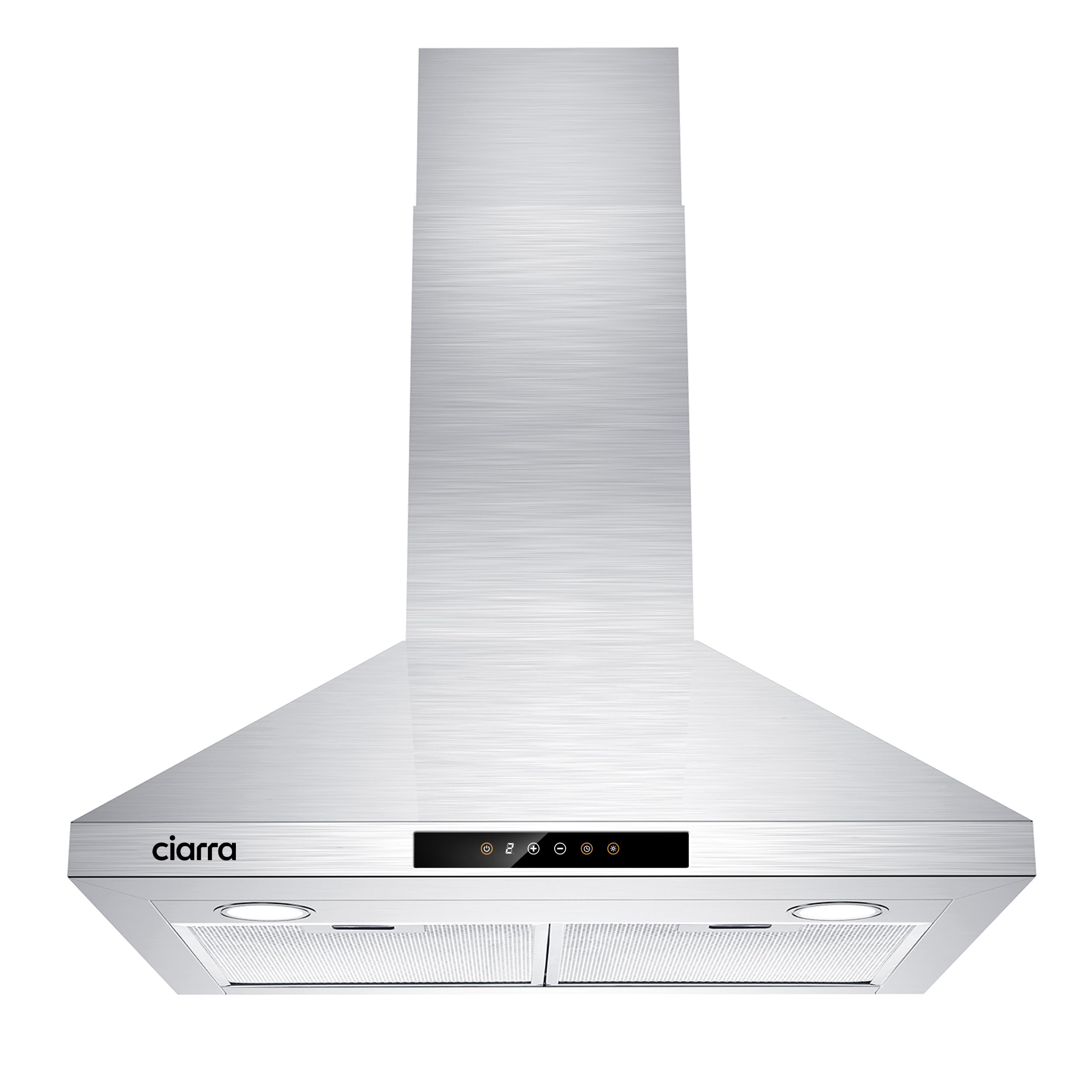 CIARRA Range Hood 30 inch 760m3/h Ductless Stove Hood Vent for Kitchen in Stainless Steel, Ducted and Ductless Convertible