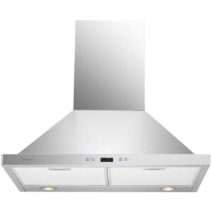 cavaliere sv218b2-30 inch wall mount range hood with 462 cfm in brushed stainless steel