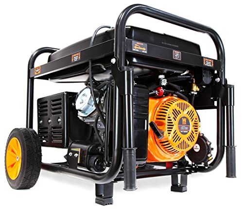 WEN DF1100X 11000-Watt Electric Start Portable Generator with Wheel Kit and CO Shutdown Sensor, Black