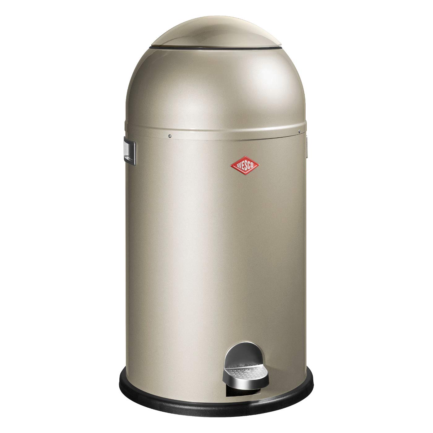 Wesco Liftmaster - German Designed - Step Trash Can, Powder Coated Steel, 33 L, New Silver