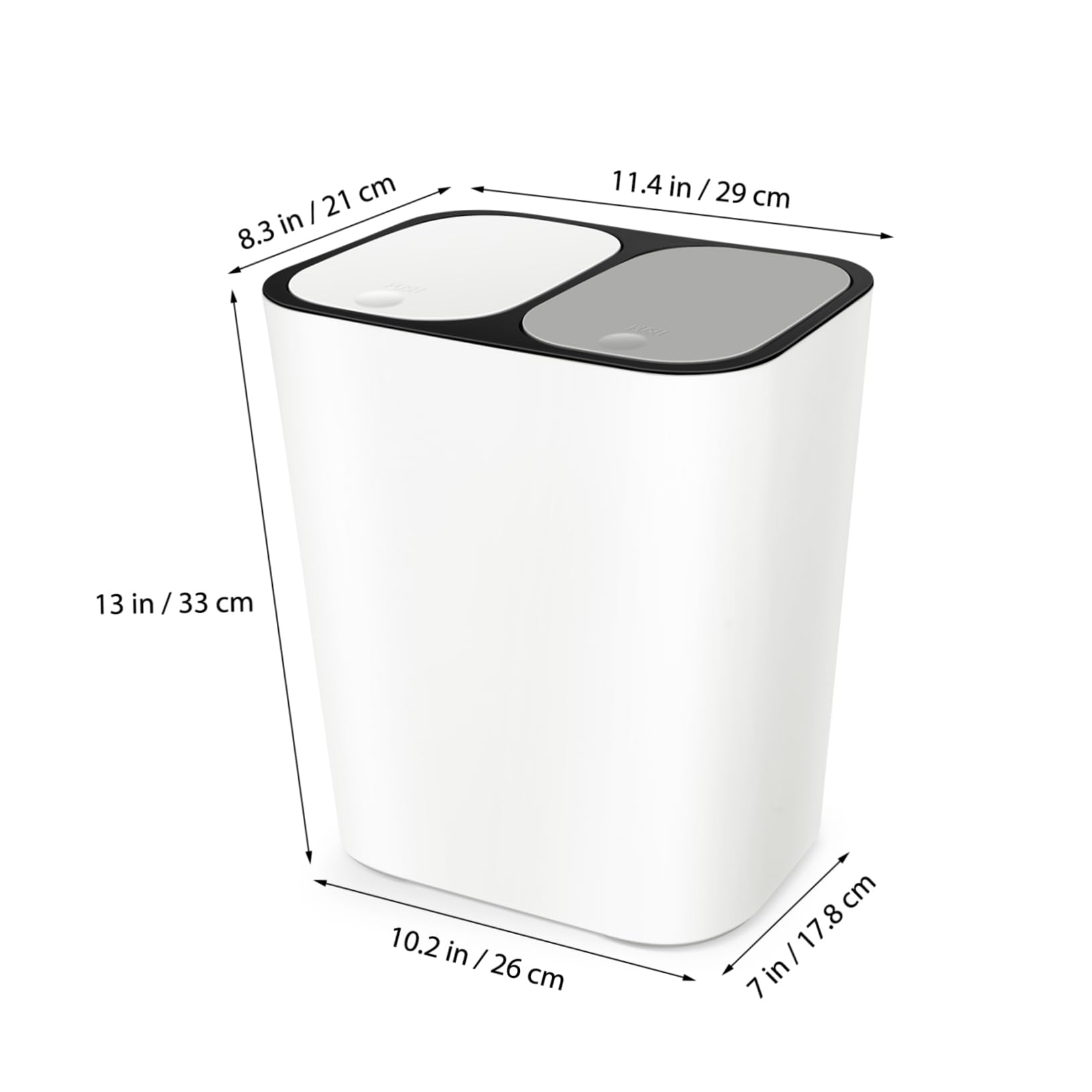 Yardwe Trash Can with Lid Container with Lid Bin with Lid White Bins Trashcan with Lid White Garbage Can White Trash Can Garbage Can with Lid Home Wastebasket Dust Bin Small Pedal Plastic