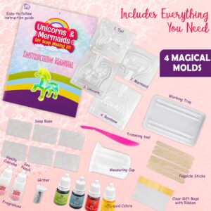 Hula Unicorn & Mermaid Soap Making Kit - DIY Crafts for Girls Age 6-12, STEM Activity Gift