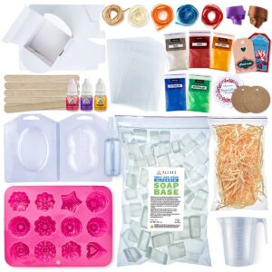 alexes soap making kit - make your own handmade soap - diy soap making supplies kit for adults - 1.1 lb glycerin soap base - for beginners