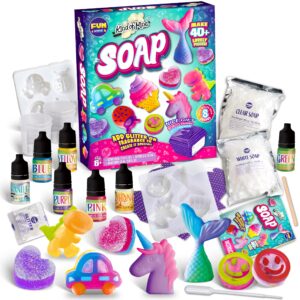 kid soap kit, funkidz soap making kit for kids for all ages diy crafts kits stem science activity gift for girls and boys