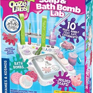 Thames & Kosmos Ooze Labs Soap & Bath Bomb Lab Kit - 10 Cosmetology & Skin Care Experiments | Parents' Choice Award Winner