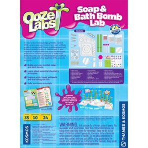 Thames & Kosmos Ooze Labs Soap & Bath Bomb Lab Kit - 10 Cosmetology & Skin Care Experiments | Parents' Choice Award Winner