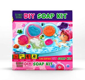 baby mushroom diy soap making kit - arts and crafts for girls with silicone molds & gift boxes